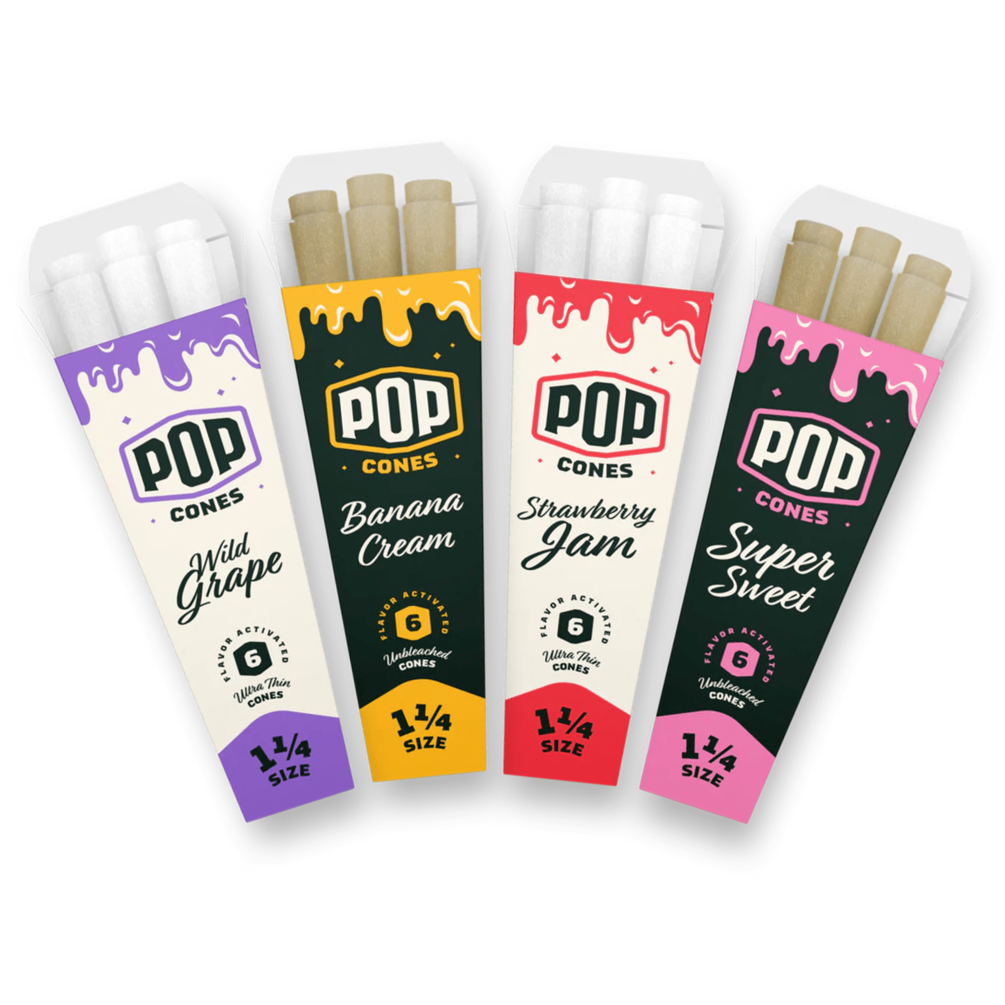 Pop 1 1/4 Sized Flavored Cones – Up N Smoke