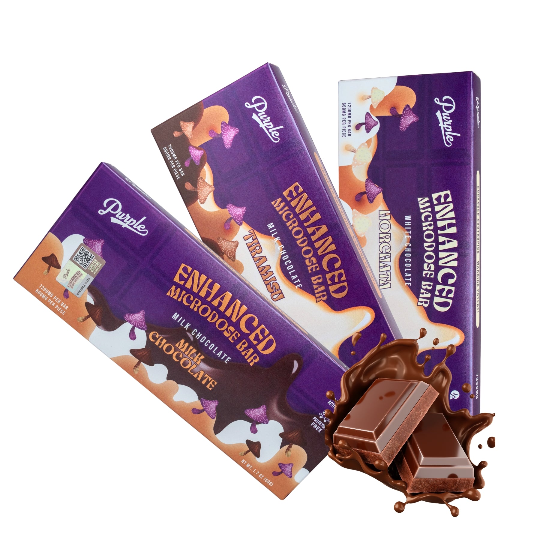Purple Enhanced Microdose Chocolate Bar – Up N Smoke
