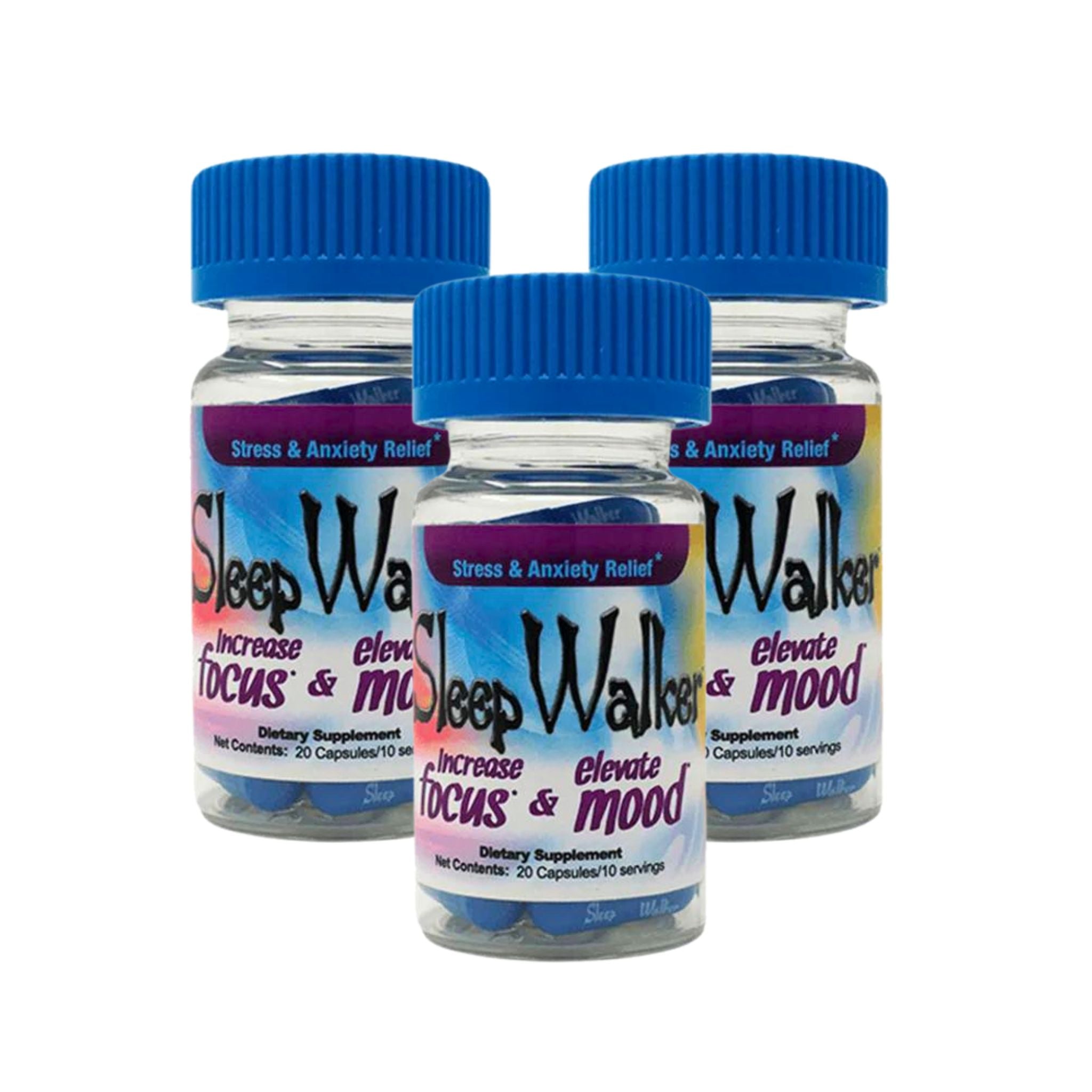 Sleep Walker Pills Stress & Anxiety Relief Increases Focus & Elevates ...