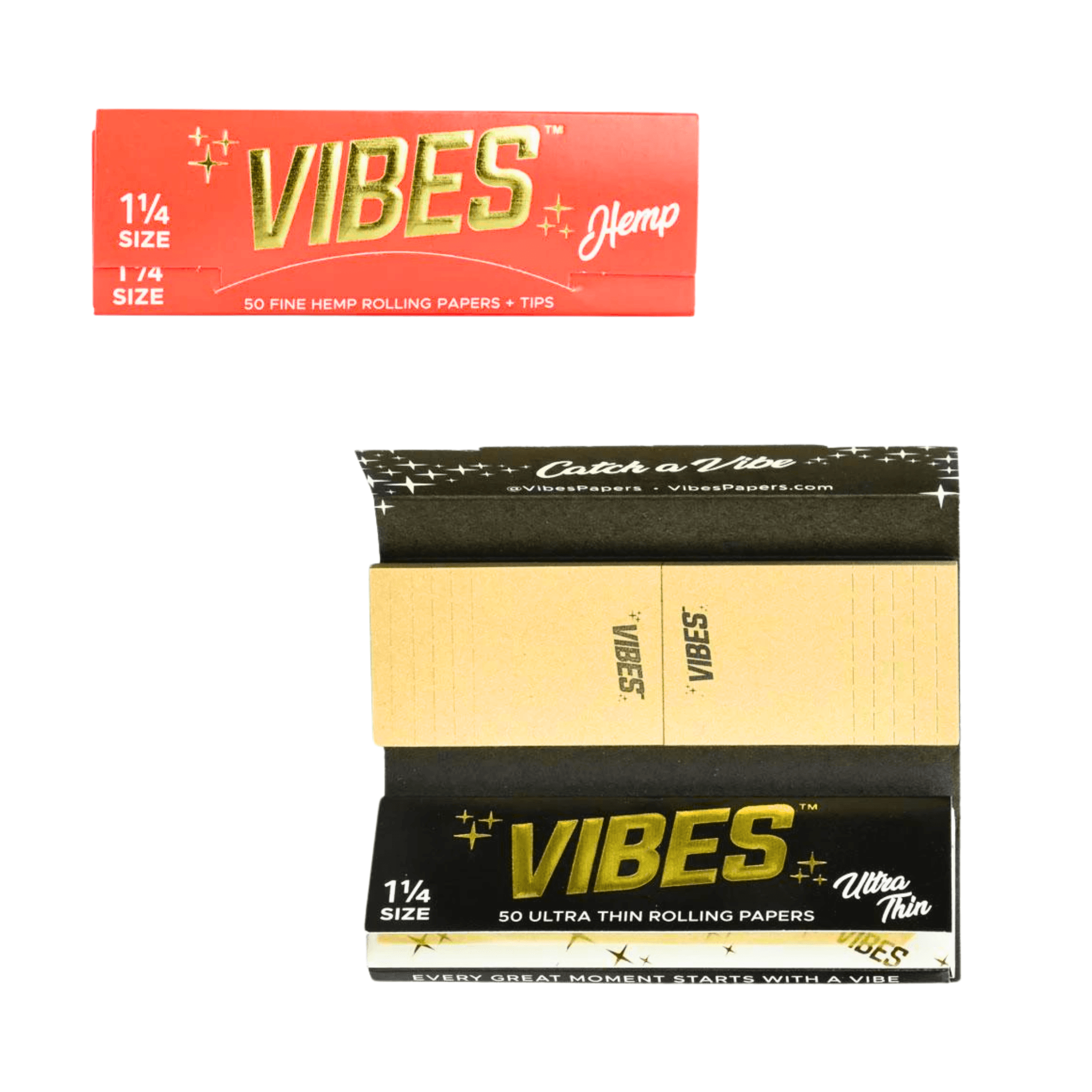 Vibes 1 1/4 Sized Papers with Tips: Vibes Rolling Papers – Up N Smoke