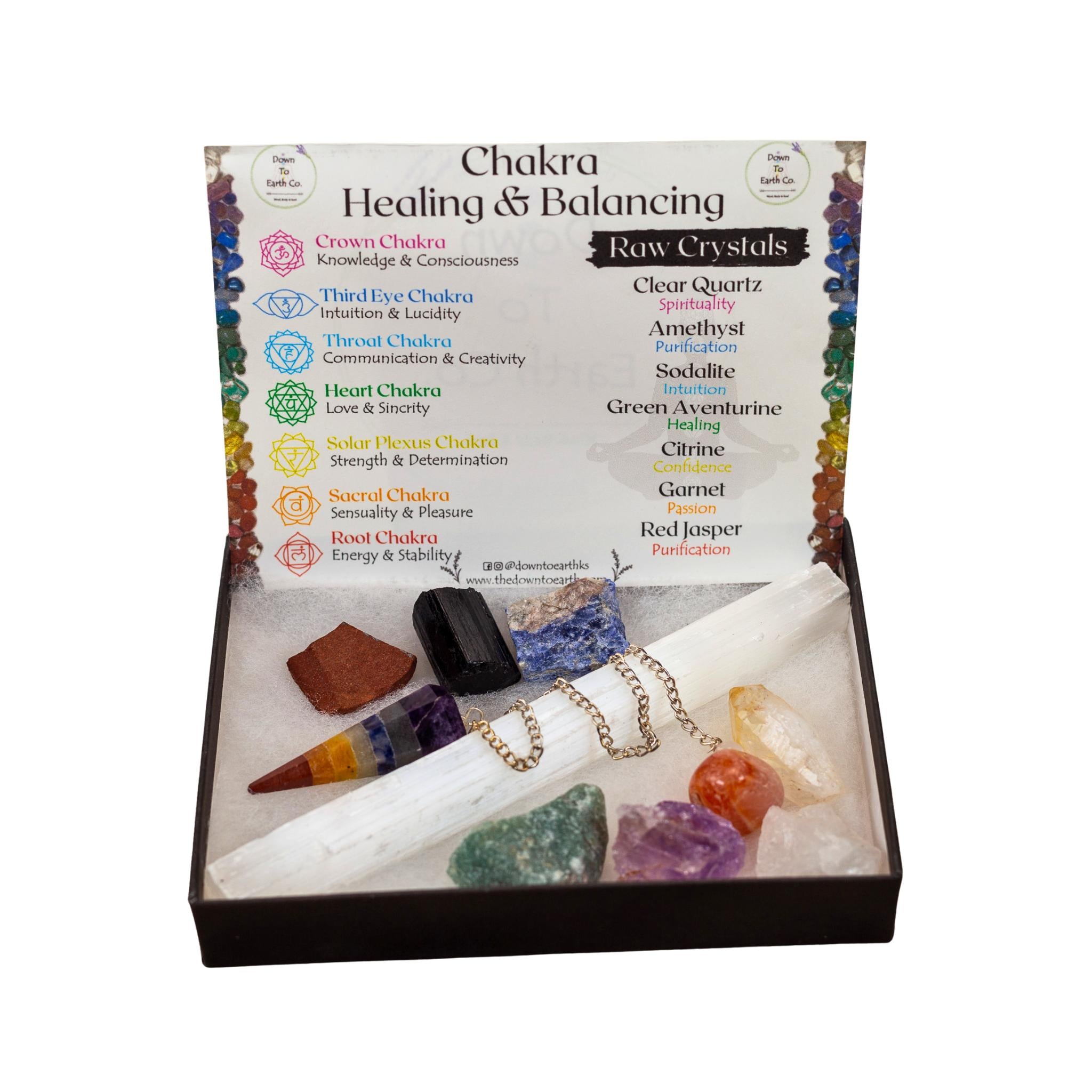 7 Chakra Crystal Set l Chakra Kit for Beginners l Healing Crystal Kit ...