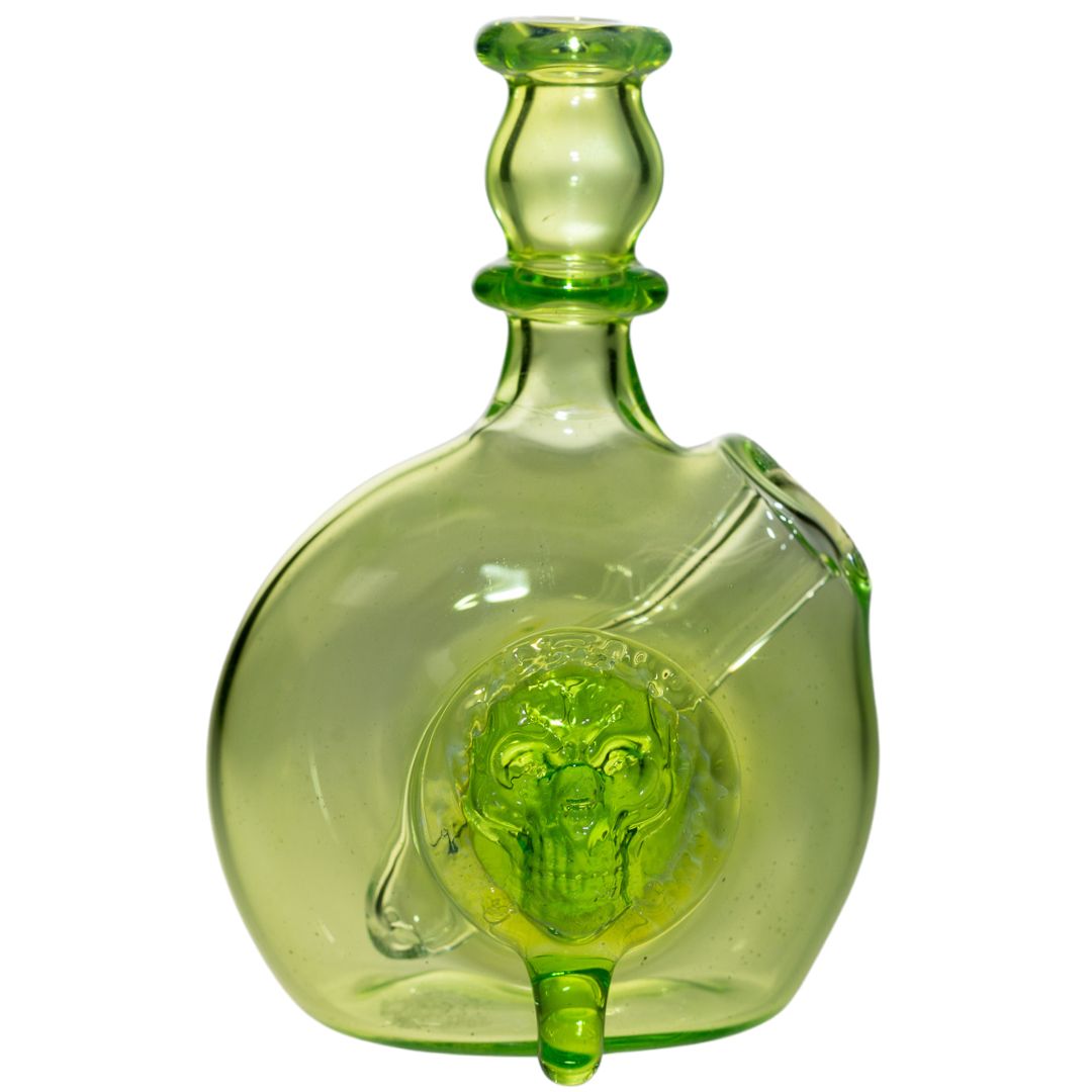 Lokee Green Rig with Skull | Green American Made Water Pipe – Up N Smoke