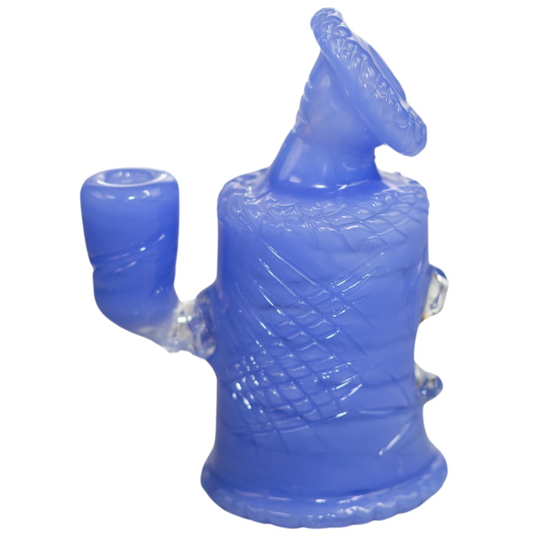 Pebbled Sculpted Blue Rig – Up N Smoke